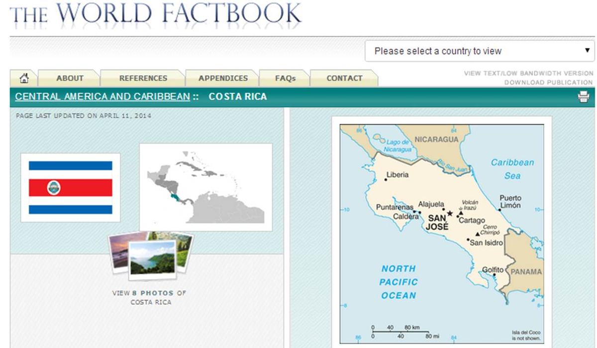 The CIA World FactBook on Costa Rica - Extension Gardener Travel Study ...