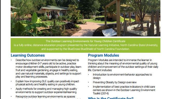 Outdoor Learning Environments for Young Children - Design Certification ...