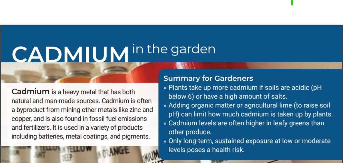 Cadmium in the Garden - Gardening