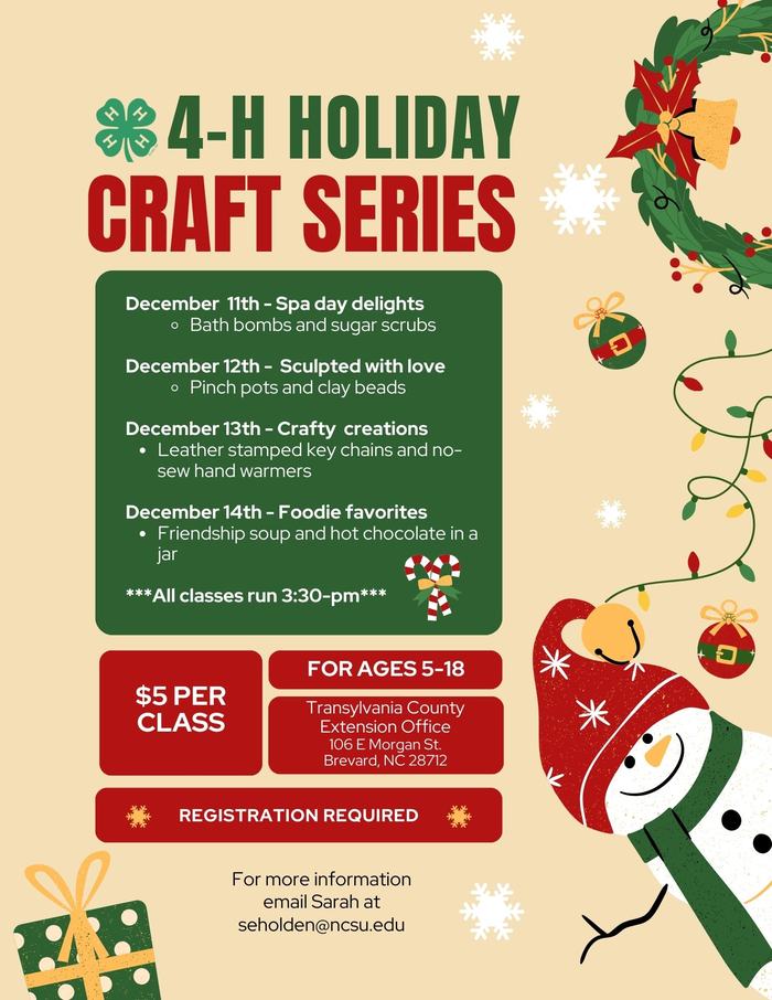 4-H Holiday Craft Series - Transylvania County Center | N.C ...