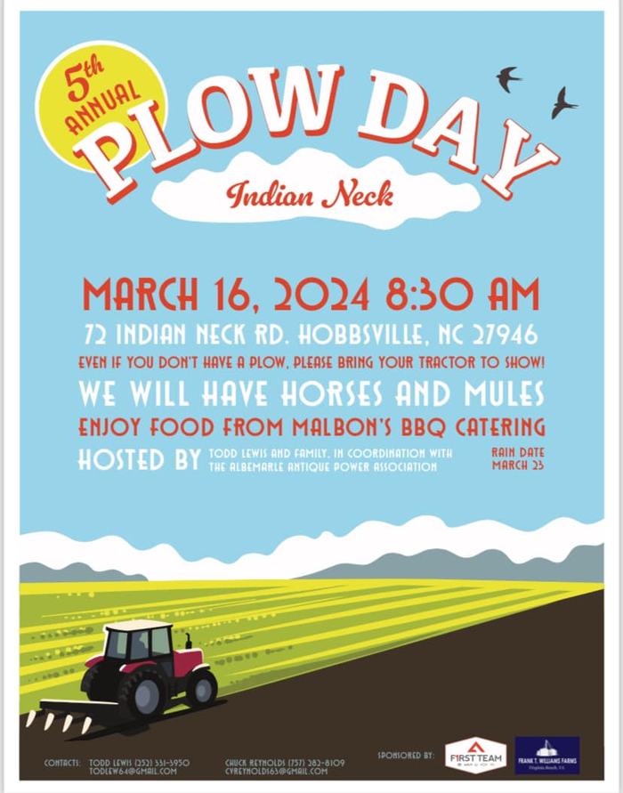 Plow Day at Indian Neck - March 16, 2024 - Hertford County Center | N.C ...