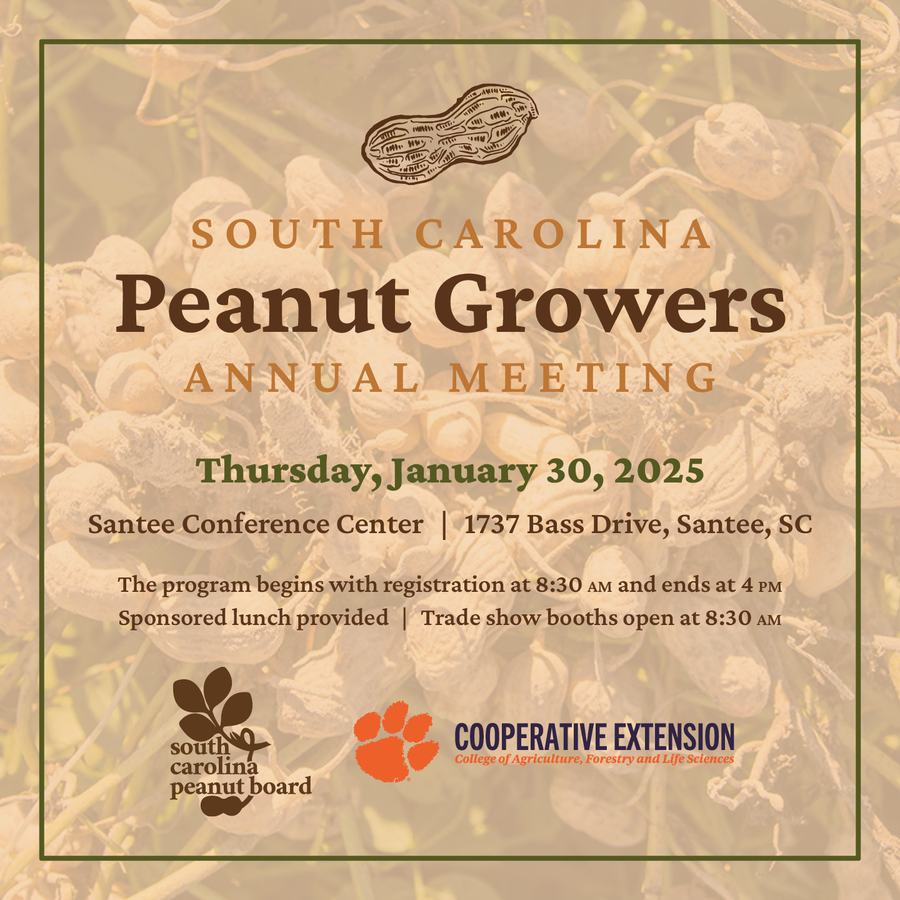 South Carolina Peanut Production Meeting Announcement Peanut Notes No ...