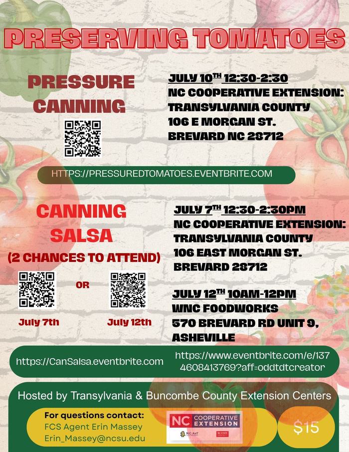 Learn to Can Tomatoes in Upcoming Series - Transylvania County Center ...