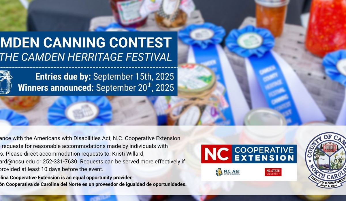 2025 Camden Heritage Festival Canning Contest - Camden County Center ...