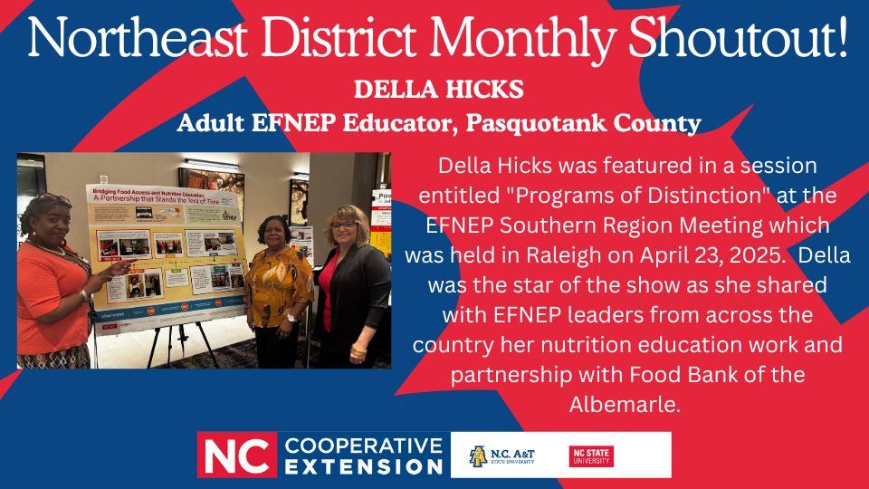July Northeast District Shoutout Featuring Della Hicks! - EFNEP ...