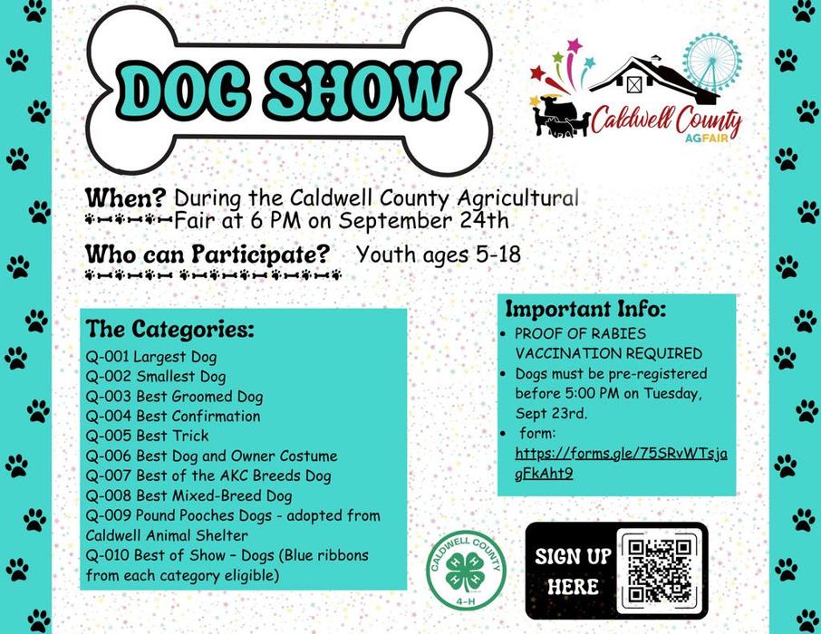 The Caldwell County Ag Fair Dog Show Is BACK! - Caldwell County Center ...