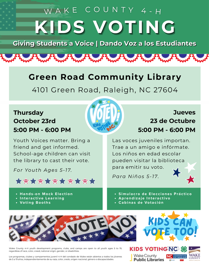 Kids Can Vote Too! Hands-on Civic Engagement Events for Youth - Wake ...