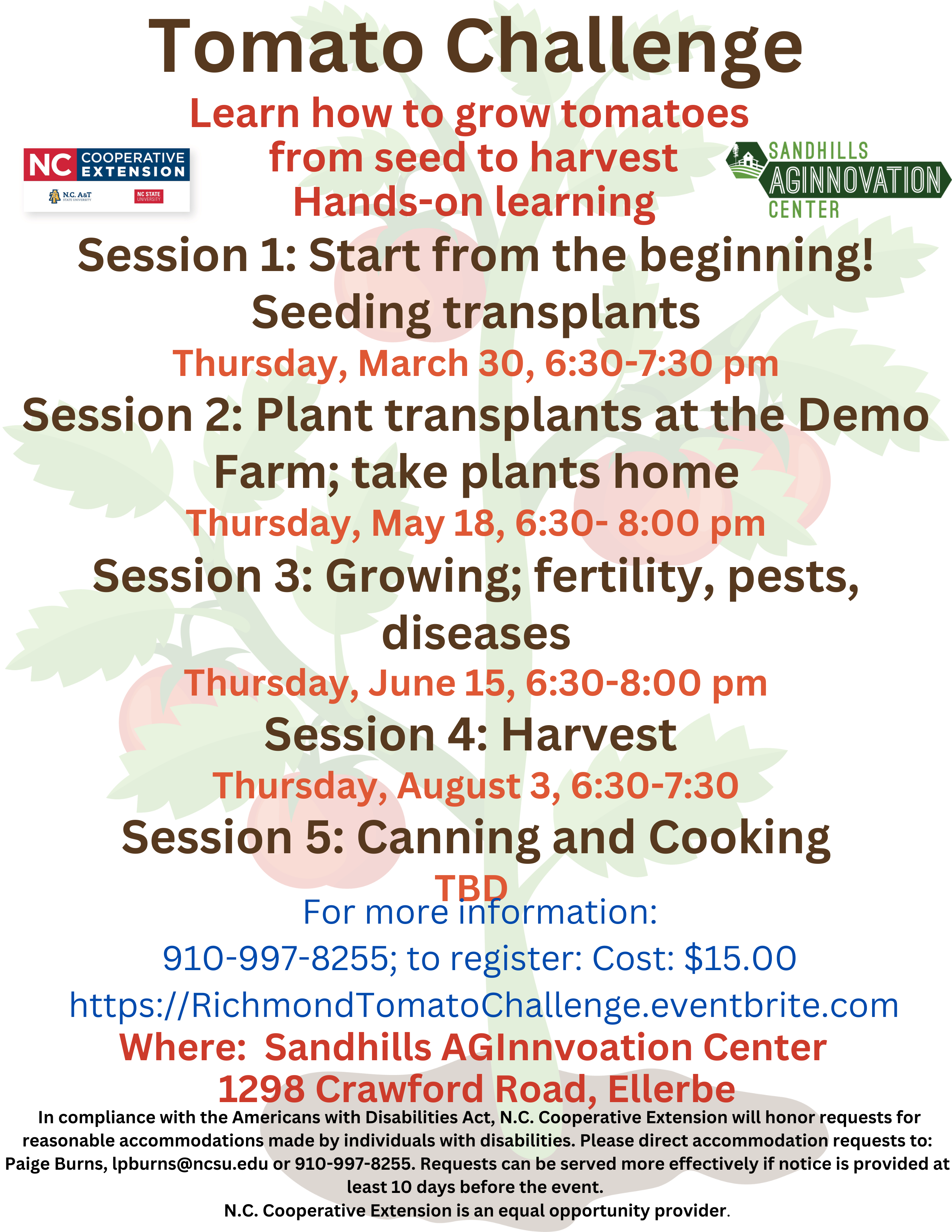 Tomato Challenge: From Seed to Sauce - Richmond County Center | N.C ...